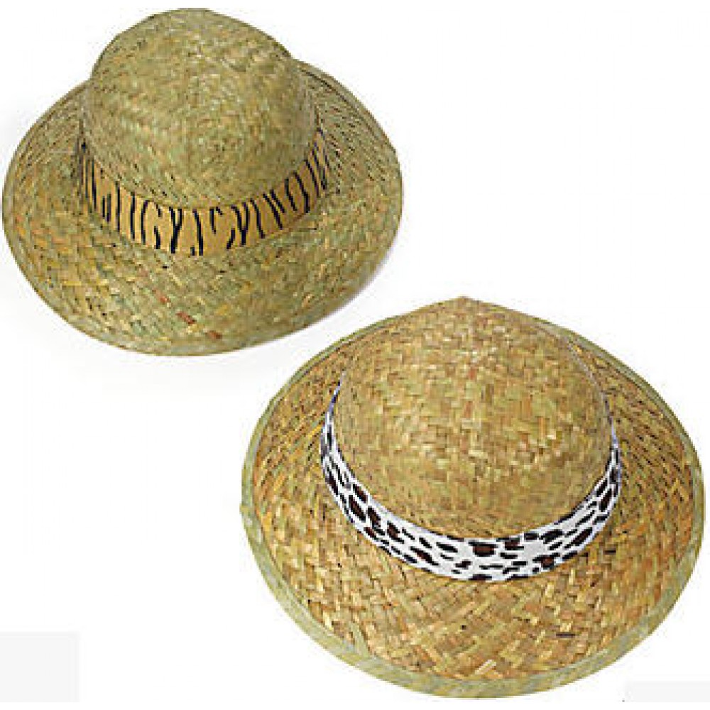 Pith Helmets with Animal Print Band